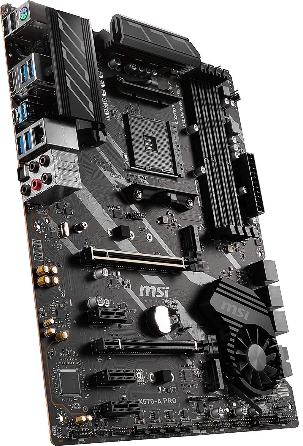 MSI X570-A PRO Motherboard (AMD AM4, DDR4, PCIe 4.0, SATA 6Gb/s, M.2, USB 3.2 Gen 2, HDMI, ATX)