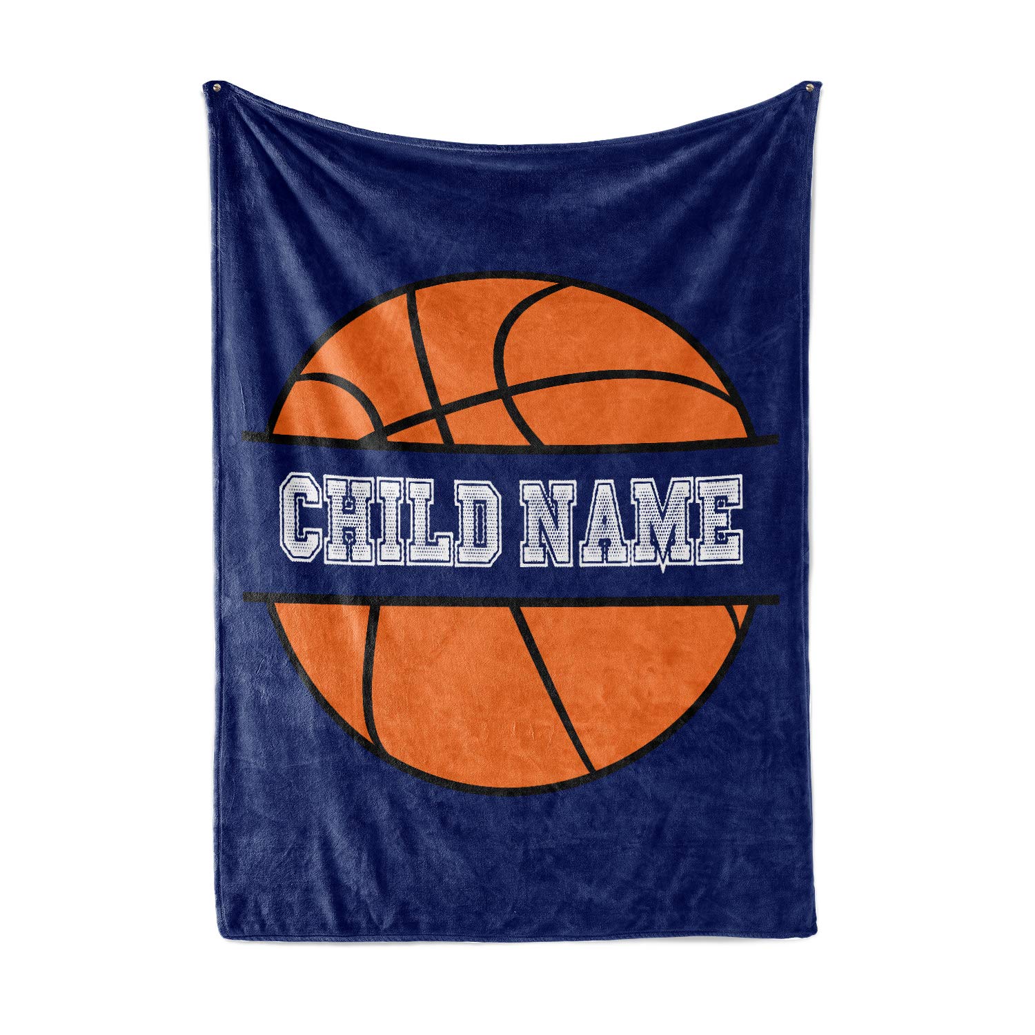 Personalized Custom Basketball Fleece and Sherpa Throw Blanket for Kids Youth Basket Ball Indoor Outdoor Blankets Boys Girls Toddler Mini Hoop Fans Toys Apparel