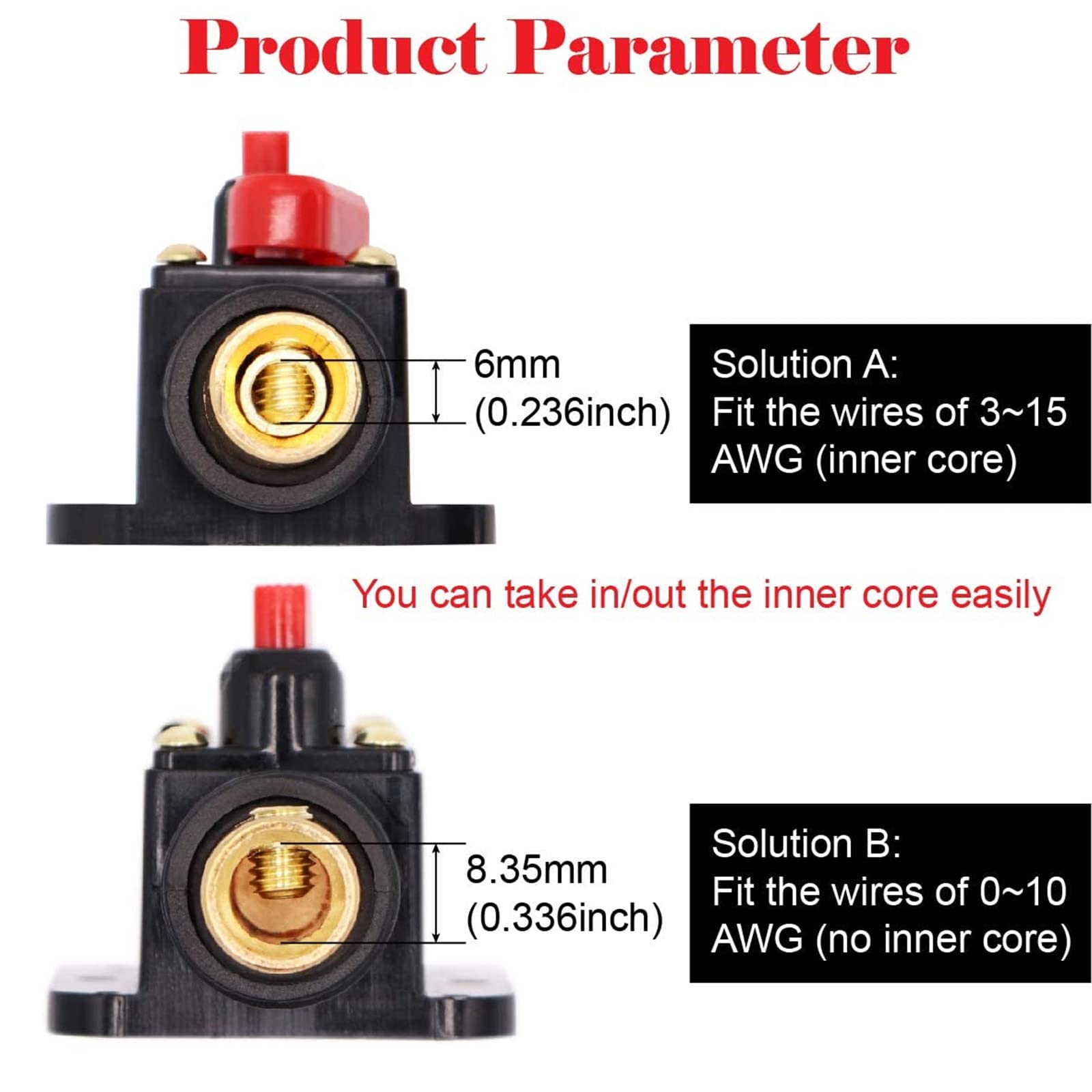 2 Piece 50A Circuit Breaker 12V with Manual Reset,50 amp Inline Fuse 0-8 Gauge for Car Audio Marine Boat Stereo Switch Inverter Replace Fuses