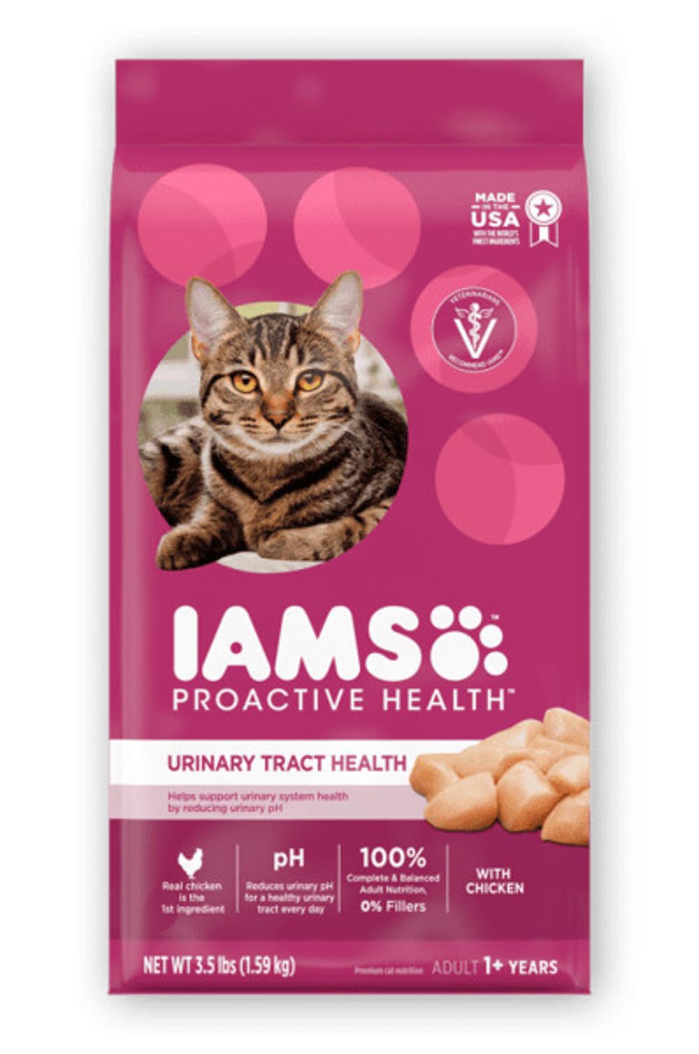 Iams 109105 3.5 lbs Proactive Health Adult Urinary Tract Health Dry Cat Food, Pack of 4 (4 Items)