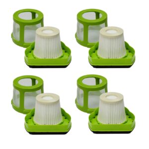 pureburg pet hair eraser vacuum dust filters compatible with bissell 1782 pet hair eraser handheld cordless pet vacuum cleaners and mesh frame filters part 1608653 1608654,replacement,4-pack