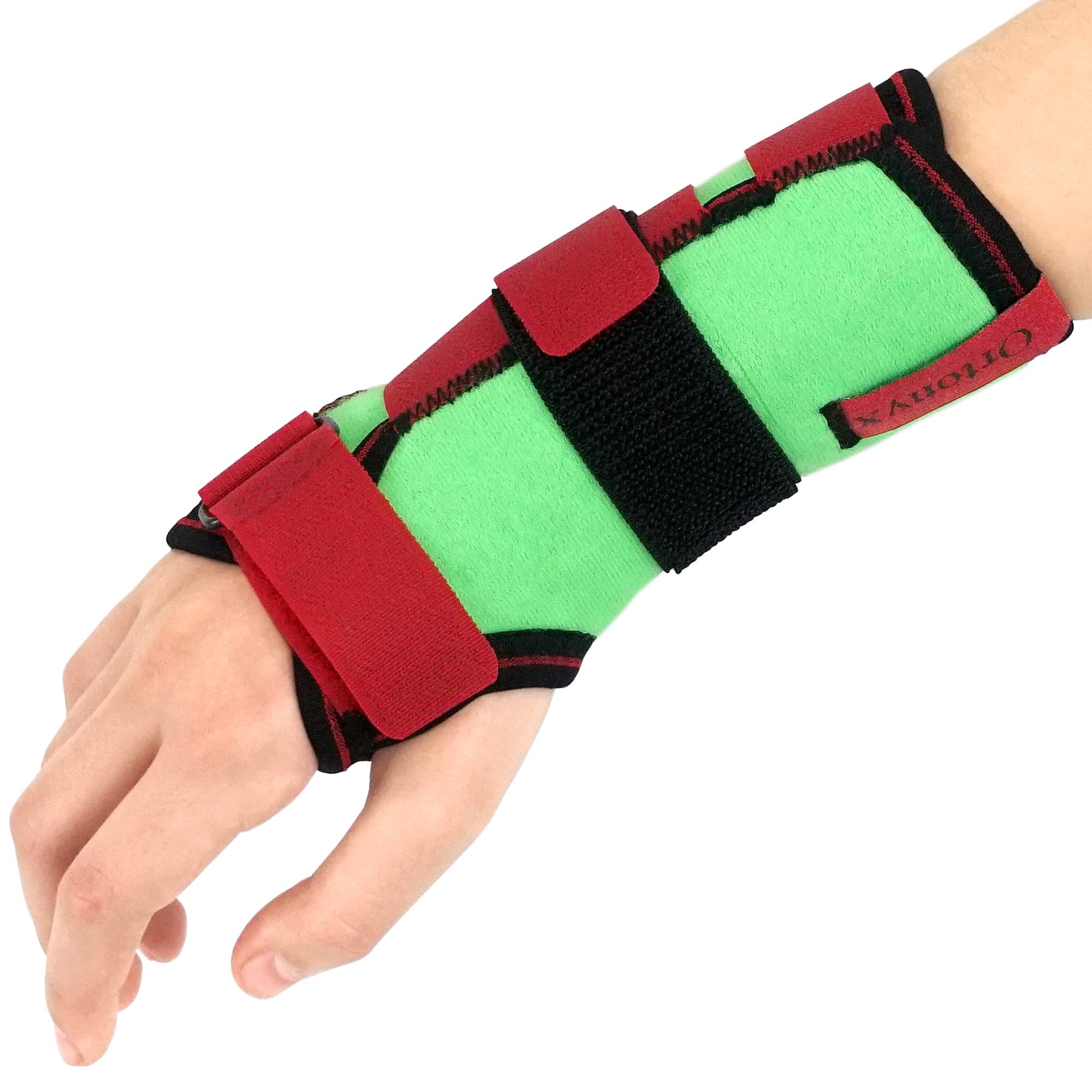 ORTONYX Kids Wrist Support Immobilider Brace with Splint / ACJB2302GRN