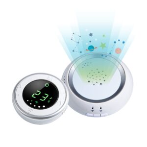 bebcare hear audio baby monitor with ultra-low radiation safe technology, breathing sensor, night light and white noise silencer for reception up to 2000 feet (without breathing sensor mat)