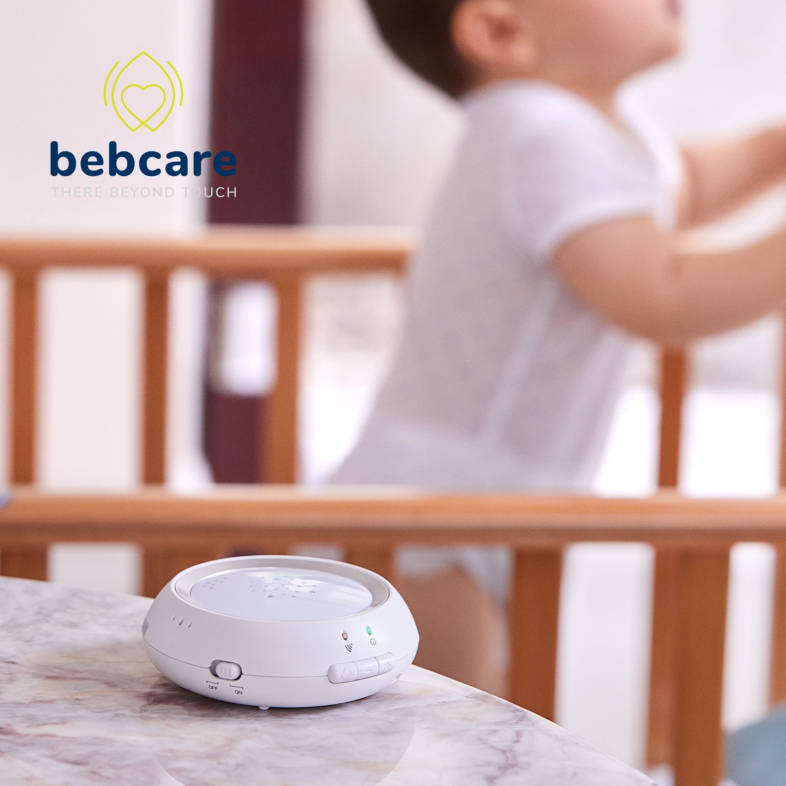 Bebcare Hear Audio Baby Monitor with Ultra-Low Radiation Safe Technology, Breathing Sensor, Night Light and White Noise Silencer for Reception up to 2000 feet (Without Breathing Sensor Mat)