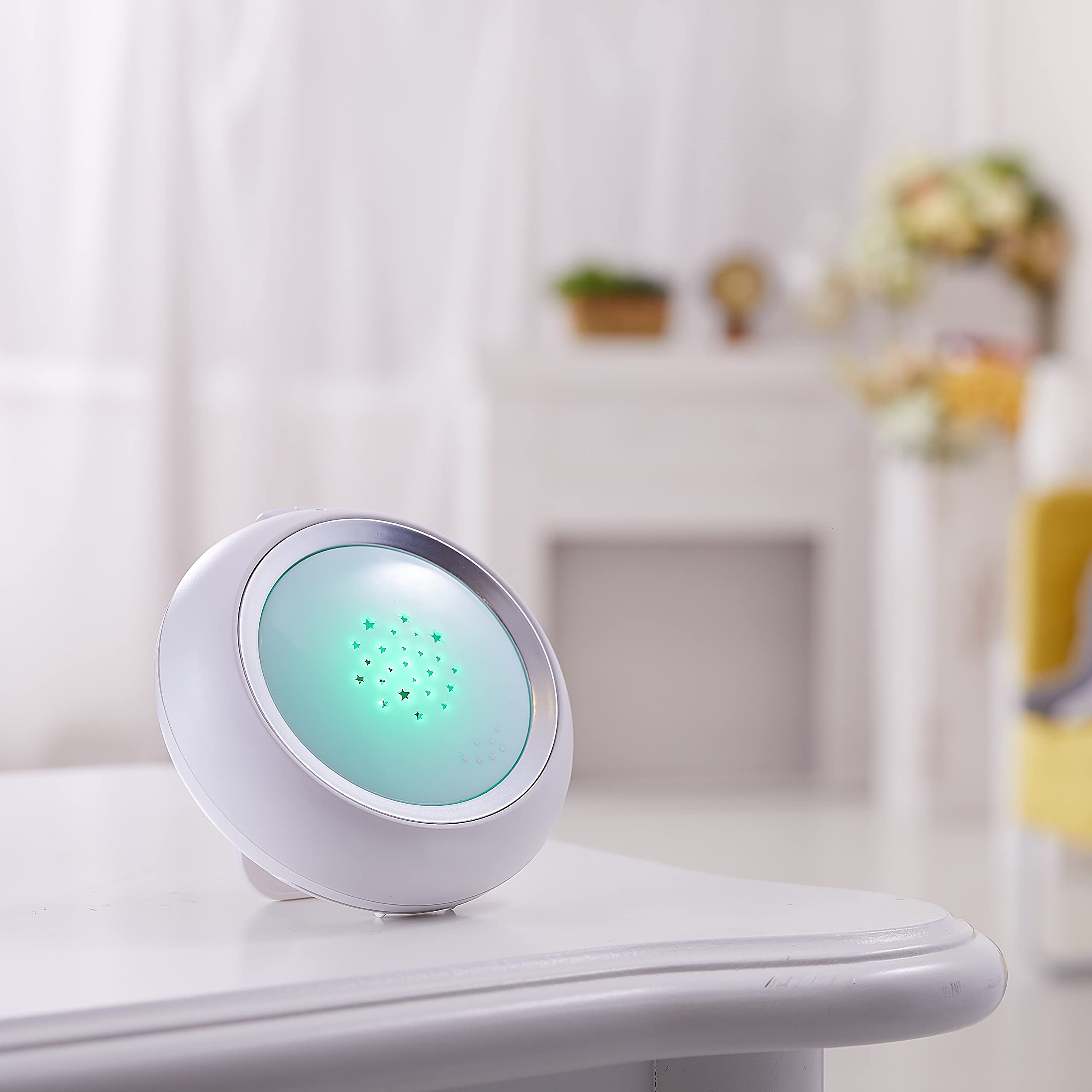 Bebcare Hear Audio Baby Monitor with Ultra-Low Radiation Safe Technology, Breathing Sensor, Night Light and White Noise Silencer for Reception up to 2000 feet (Without Breathing Sensor Mat)