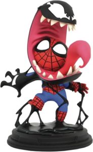 diamond select toys marvel animated venom & spider-man statue,multicolor,5 inches