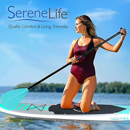 SereneLife Stand Up Paddle-Board Adjustable Paddle - Adjustable Water Paddle Oar for SLSUPB105 Free-Flow Inflatable SUP Stand Up Water Paddle-Board - SereneLife PRTSLSUPB105PDL