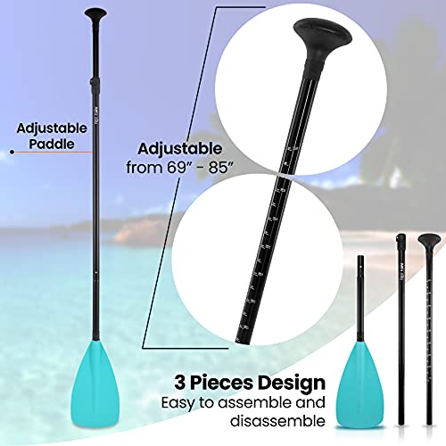 SereneLife Stand Up Paddle-Board Adjustable Paddle - Adjustable Water Paddle Oar for SLSUPB105 Free-Flow Inflatable SUP Stand Up Water Paddle-Board - SereneLife PRTSLSUPB105PDL