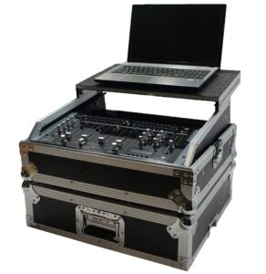 harmony audio hc19mixlt flight 11u universal 19" mixer glide laptop stand custom case