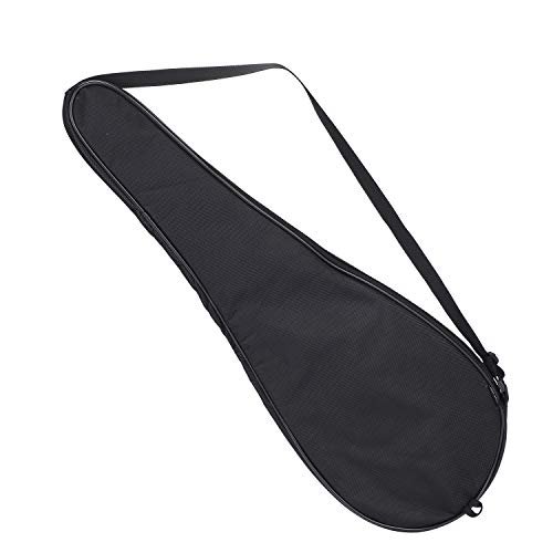 ITODA Single Badminton Racket Cover Bag, Waterproof Portable Paddle Carry Case with Adjustable Shoulder Strap Outdoor Sports Storage Dustproof Bag