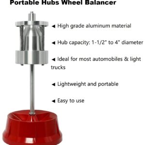 FreeTec Heavy Duty Portable Hubs Wheel Balancer W/Bubble Level Tire Balancer Changer Compatible for Cars Trucks