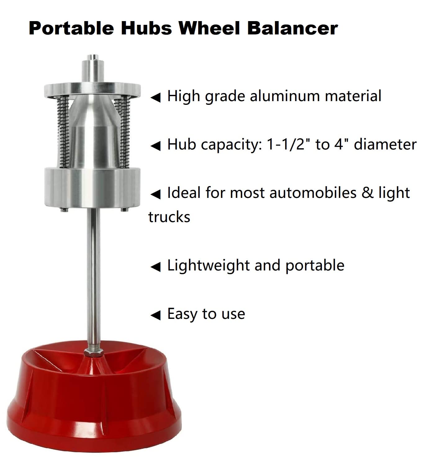 FreeTec Heavy Duty Portable Hubs Wheel Balancer W/Bubble Level Tire Balancer Changer Compatible for Cars Trucks