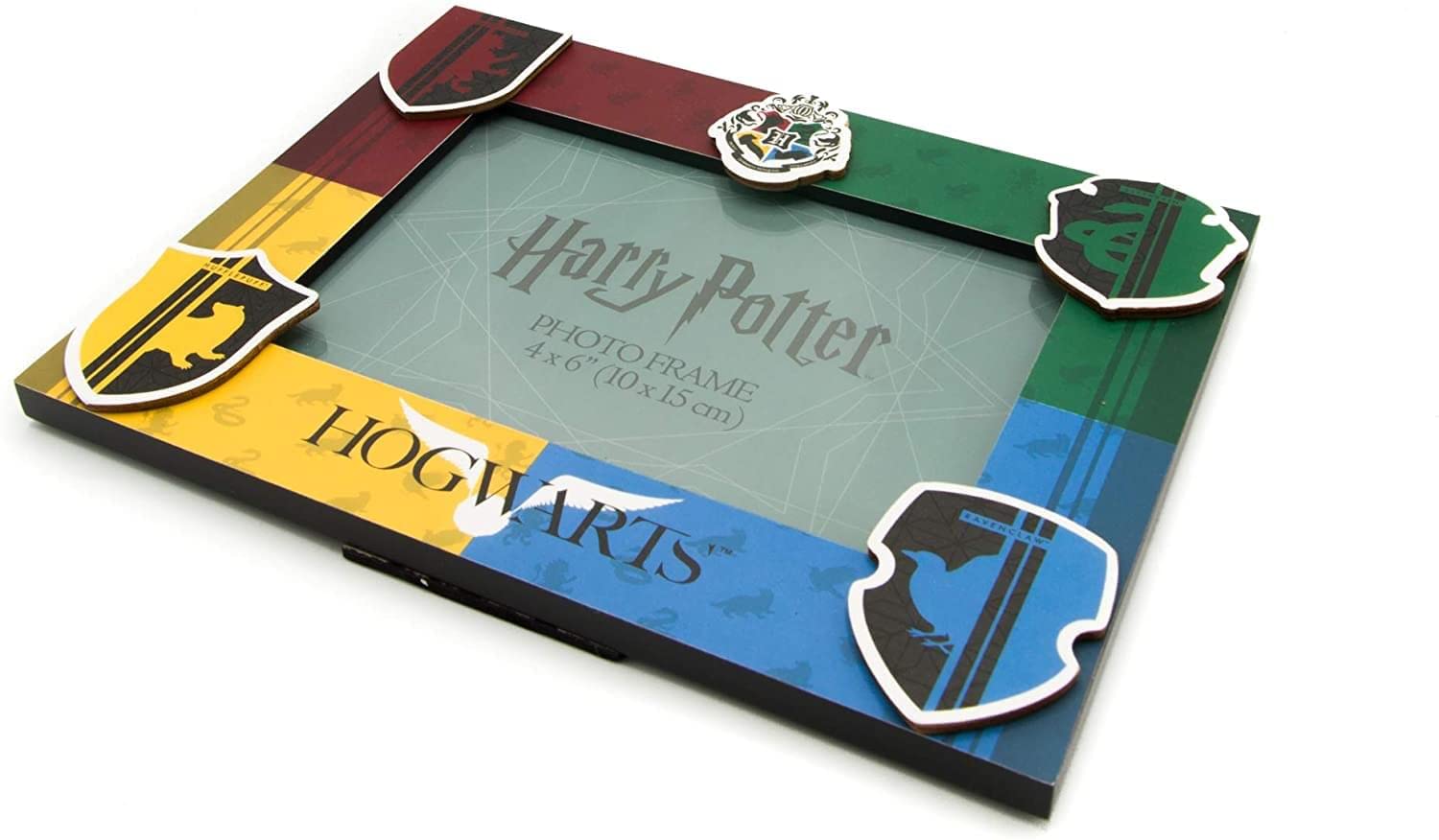 Silver Buffalo Harry Potter Hogwarts House Pride 3D MDF Photo Frame, 4 x 6 Inches