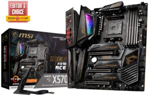 msi meg x570 ace motherboard (amd am4, ddr4, pcie 4.0, sata 6gb/s, m.2, usb 3.2 gen 2, ax wi-fi 6, 2.5g lan, atx)