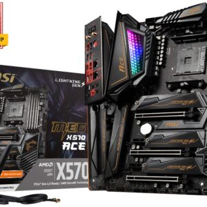 MSI MEG X570 ACE Motherboard (AMD AM4, DDR4, PCIe 4.0, SATA 6Gb/s, M.2, USB 3.2 Gen 2, AX Wi-Fi 6, 2.5G LAN, ATX)