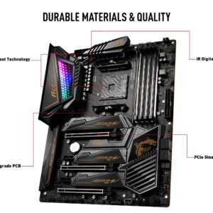 MSI MEG X570 ACE Motherboard (AMD AM4, DDR4, PCIe 4.0, SATA 6Gb/s, M.2, USB 3.2 Gen 2, AX Wi-Fi 6, 2.5G LAN, ATX)