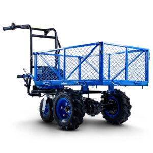 landworks utility service cart wheelbarrow power wagon super duty electric 48v dc li-ion battery powered 500lbs load & 1000lbs+ hauling capacity farm & garden dump w/all purpose modular cargo bed