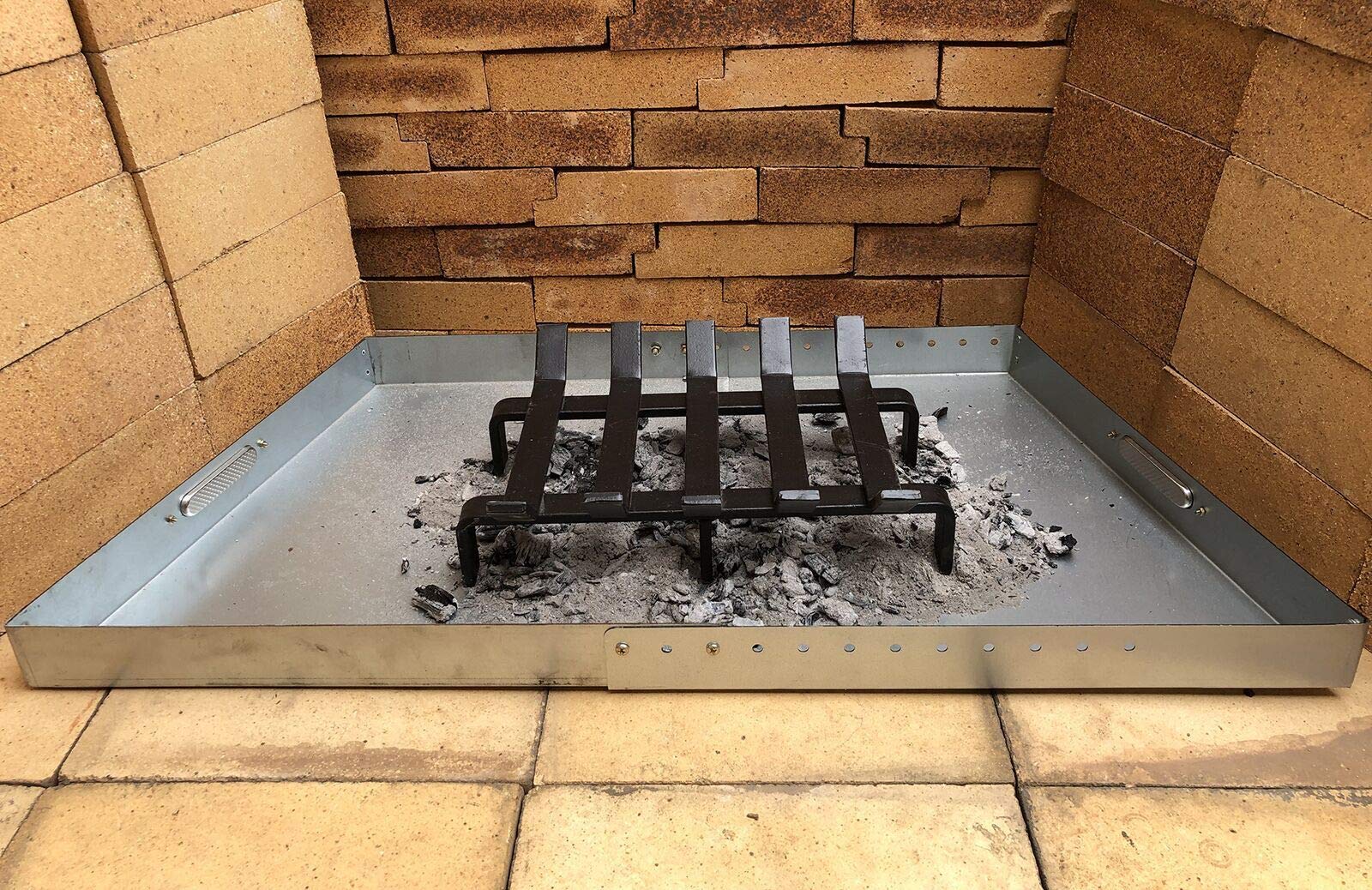 Hi-Flame Log Grate Heavy Duty Solid Steel Burning Fireplace Wood Stove Firewood Holder, 13 INCH, 13 x 10 x 4 Inch Matt Black