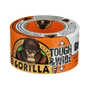 Gorilla Tough & Wide Duct Tape, 2.88" x 25 yd, White, (Pack of 4)