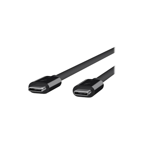 Belkin Thunderbolt 3 Cable (USB-C to USB-C) - USB C Cable For MacBook Air, Galaxy, Apple TV & More, Fast Charging Up To 100W, Made For USB-C, Thunderbolt 3 devices & 5K/Ultra HD - 2.6ft/0.8m - Black