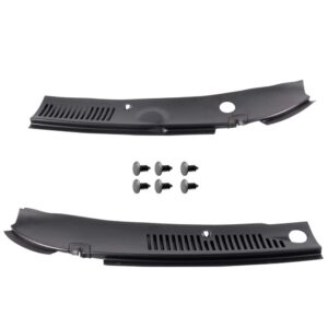 cheda 2pcs windshield wiper cowl vent grille panel hood compatible for ford mustang 1999-2004 direct aftermarket replacement 3r3z 6302228 aaa&fo1270102