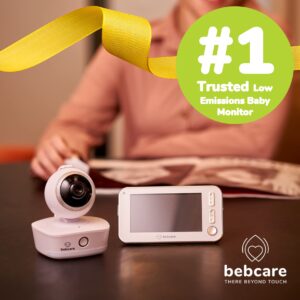 Bebcare Motion - Smart Video Baby Monitor: 4.3" Ultra-Clear Screen, 360° Pan-and-Tilt Camera, Temperature Sensor, Motion and Sound Alert, Auto Baby Tracking Camera (Without Breathing Sensor Mat)