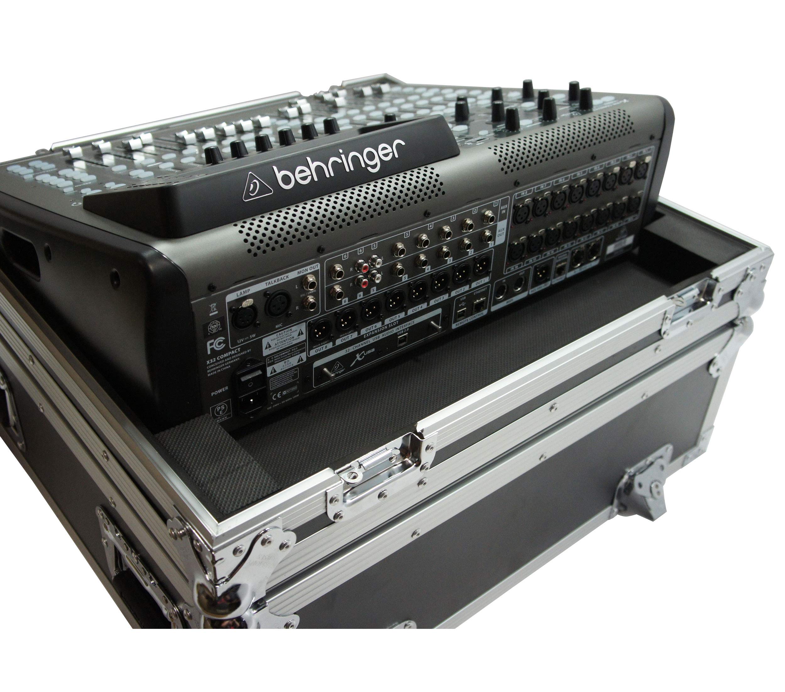 Harmony Audio HCBEHX32COMP Flight Transport Road Custom Case Compatible with Behringer X32 Compact