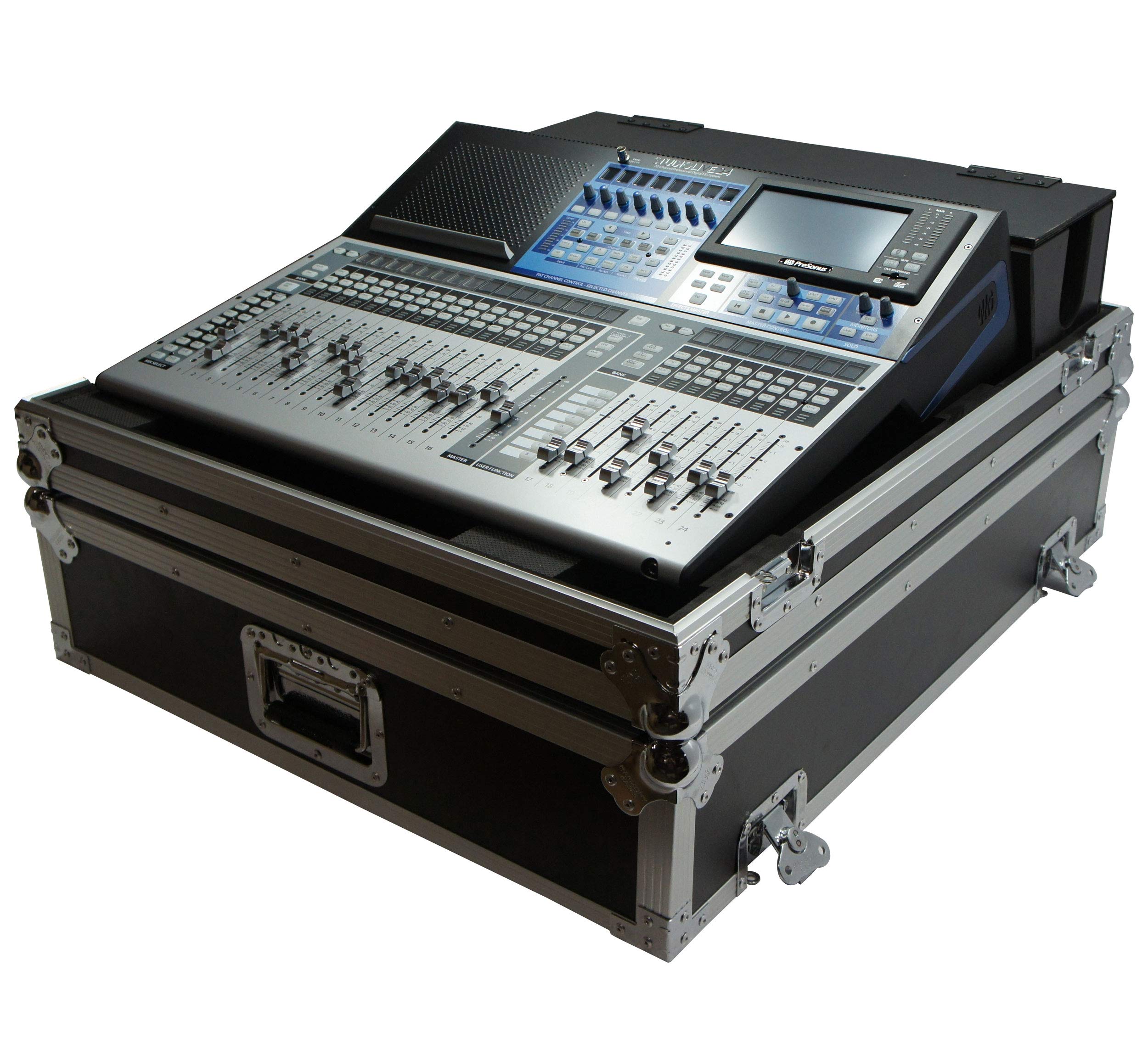 Harmony Audio HCPRE2442DHW Flight Dog House Road Case Compatible with Presonus StudioLive 24 Mixer