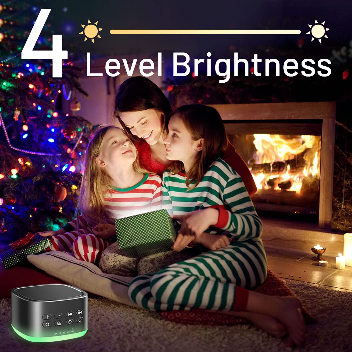 Magicteam White Noise Machine 10 Colors Lights and 25 Soothing Sounds Sleep Sound Machine with 5 Timers with Memory Feature Portable Sound Machine for Baby Adults. (Black)