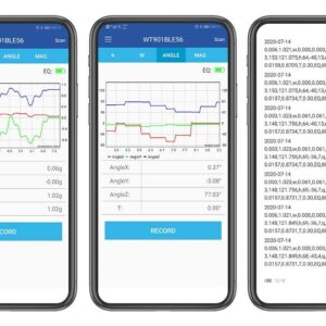 [Bluetooth 5.0 Accelerometer+Inclinometer] WT901BLECL MPU9250 High-Precision 9-axis Gyroscope+Angle(XY 0.2° Accuracy)+Magnetometer Compass with Kalman Filter, Low-Power 3-axis AHRS IMU Tilt Sensor