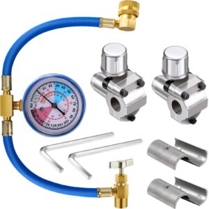 3 pieces bpv31 bullet piercing tap valve kits u-charging hose refrigerant can tap with gauge r134a can to r12/r22 port 1/2 replace for ap4502525 bpv31d gpv14 gpv31 gpv38 gpv56 mpv31