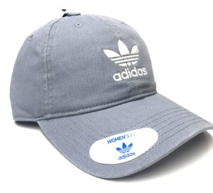 adidas originals women's relaxed adjustable strapback cap, one size (grey/white)