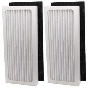 applianpar pack of 2 air filter replacement for hamilton beach true hepa air purifier 04386a, 04383 04385 04384 990051000