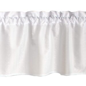 Curtain Chic Susquehanna 56 Inches Wide x 14 Inches Long Polyester Valance Curtain, White