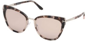 tom ford simona ft 0717 pink havana/brown 57/20/140 unisex sunglasses