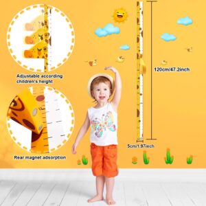 Baby Height Growth Chart Ruler for Kids Room Decor,3D Movable Giraffe Height Ruler Nursery Animal Wall Decals