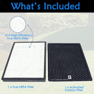 Flintar Premium True HEPA Replacement Filter, Compatible with Alexapure Breeze Air Purifier AP-B102 and 3049 Filter Set, including H13 Grade True HEPA Filter and Activated Carbon Filter