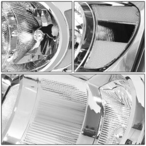 Auto Dynasty Factory Style Headlights Assembly Head Lamps Compatible with Dodge Ram 1500 2500 3500 2006-2009, Driver and Passenger Side, Chrome Housing Clear Corner