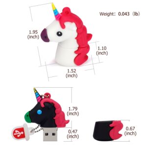 32GB Unicorn USB Flash Drive Pack of 4 Pendrives Kids Pen Drive Student Storage Zip Drive