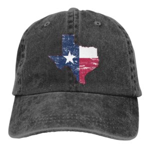 eden edies texas state flag map shape design denim fabric baseball hat adjustable jeans cap