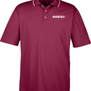 Ford Mustang Shelby Crest Pocket Print Two Tone Polo, Maroon Small