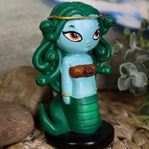 Ebros Gift Greekies Collection Greek Mythology Goddess Medusa with Gorgon Snake Tail Statue 3.75" Tall Stone Gaze Death Stare Seductress Collectible Figurine Ancient Zodiac Mythology