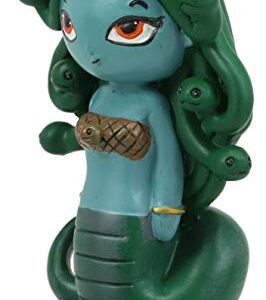 Ebros Gift Greekies Collection Greek Mythology Goddess Medusa with Gorgon Snake Tail Statue 3.75" Tall Stone Gaze Death Stare Seductress Collectible Figurine Ancient Zodiac Mythology