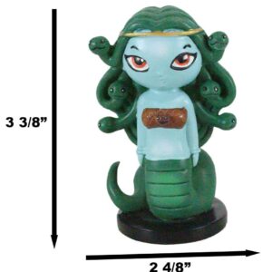 Ebros Gift Greekies Collection Greek Mythology Goddess Medusa with Gorgon Snake Tail Statue 3.75" Tall Stone Gaze Death Stare Seductress Collectible Figurine Ancient Zodiac Mythology