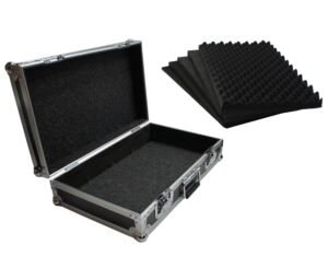 harmony audio hcluc flight 22" x 13" x 5-3/8" pick & pluck foam utility locking case