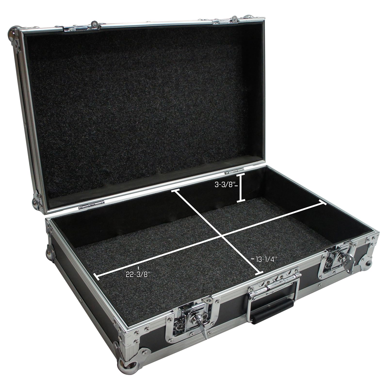 Harmony Audio HCLUC Flight 22" x 13" x 5-3/8" Pick & Pluck Foam Utility Locking Case