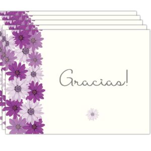 20 Tarjetas de Agradecimiento Thank You cards Notes in Spanish Gracias Cards for Wedding, Baby Shower,Anniversary, Bridal Shower - Flores Gracias Cards in Spanish Español with envelopes