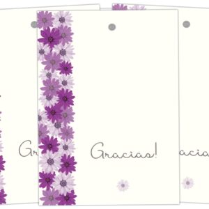 20 Tarjetas de Agradecimiento Thank You cards Notes in Spanish Gracias Cards for Wedding, Baby Shower,Anniversary, Bridal Shower - Flores Gracias Cards in Spanish Español with envelopes