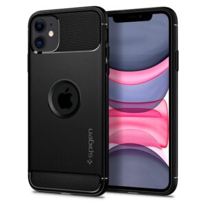 spigen rugged armor designed for iphone 11 case (2019) - matte black