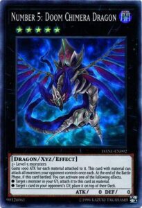 yu-gi-oh! - number 5: doom chimera dragon - dane-en092 - super rare - unlimited edition - dark neostorm